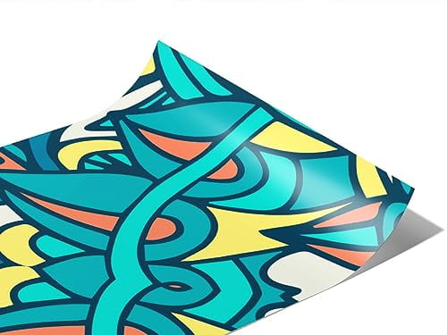 Rwraps Mandala Frothing Surf Matte Vinyl Film Wrap 59in x 11ft Vinyl ...