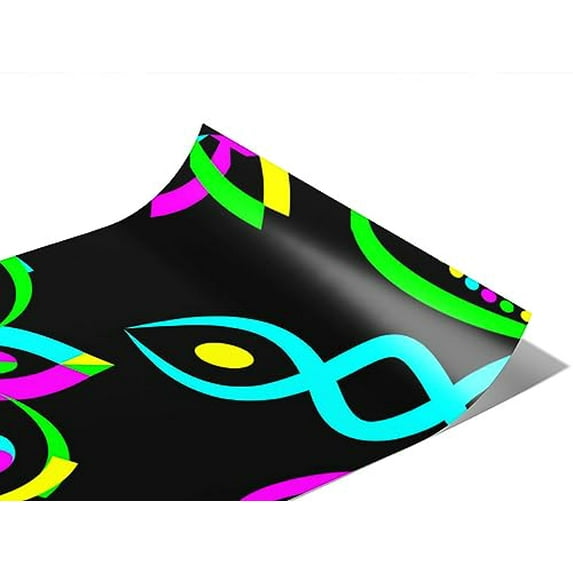 Rwraps Mandala Neon DNA Gloss Vinyl Film Wrap 59in x 6ft Vinyl Vehicle ...