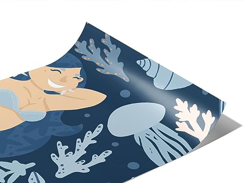 Rwraps Mermaid Midnight Swim Matte Vinyl Film Wrap 59in x 6ft Vinyl ...