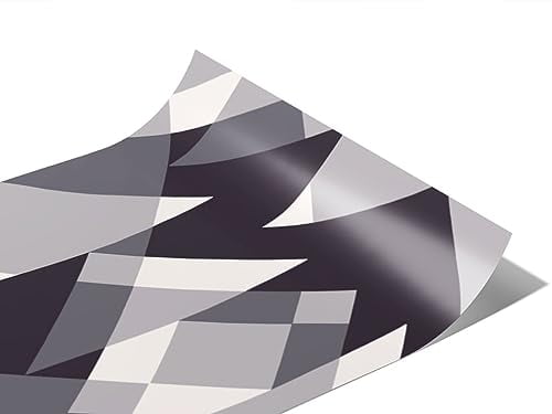 Rwraps Monochrome Mosaic Expanding Outward Matte Vinyl Film Wrap 59in x ...