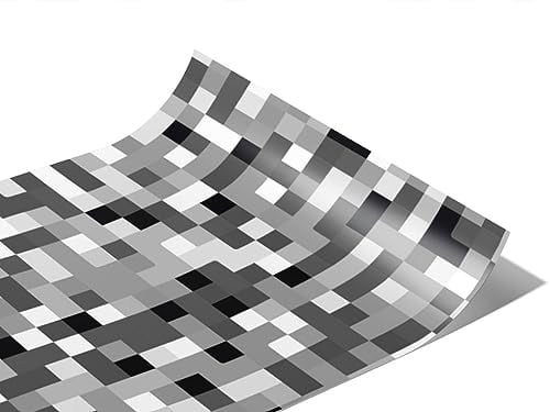 Rwraps Monochrome Pixel Radio Fuzz Matte Vinyl Film Wrap 59in x 13ft ...