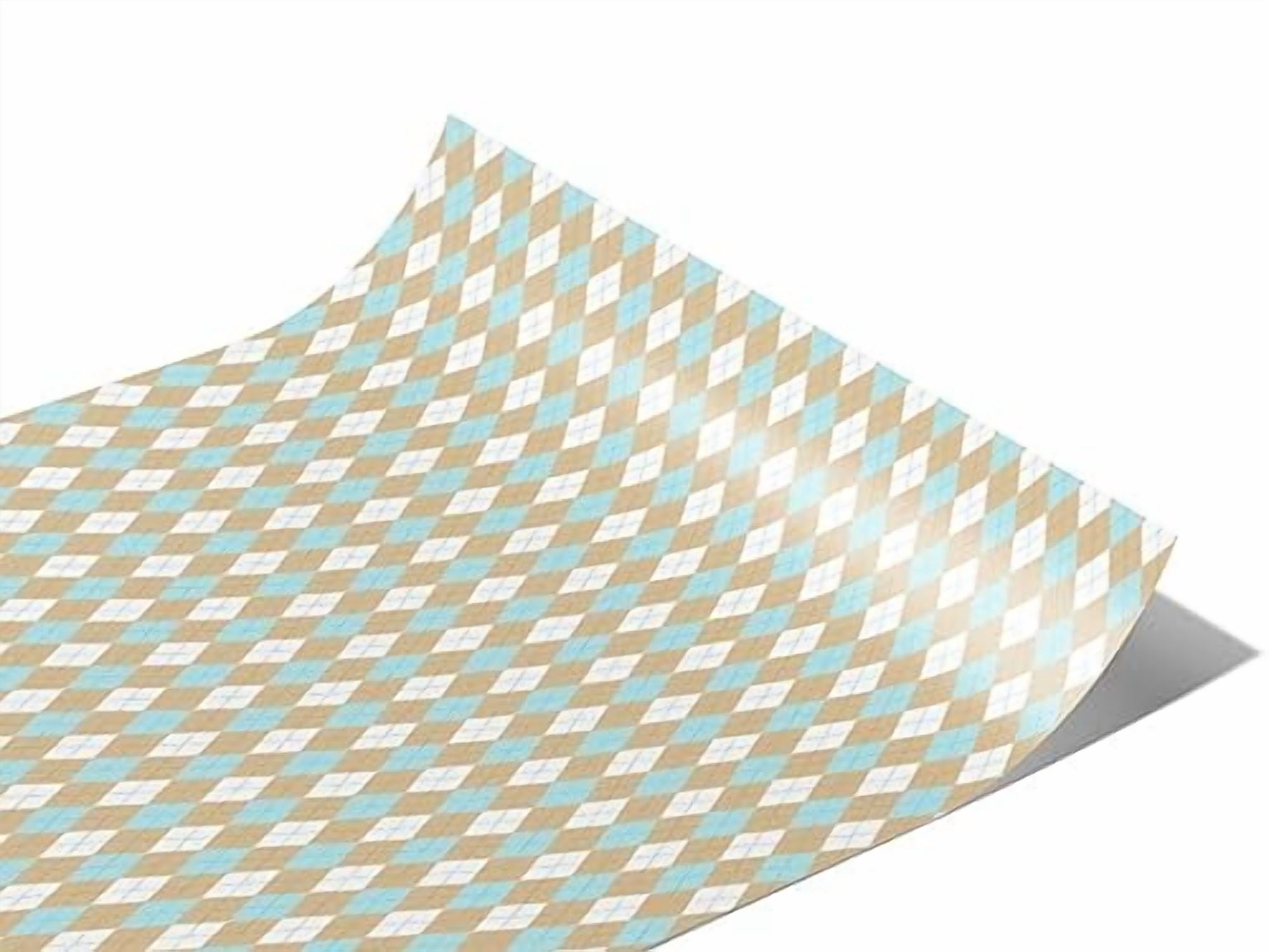 Rwraps Multicolored Argyle River Sandbank Gloss Vinyl Film Wrap 59in x ...
