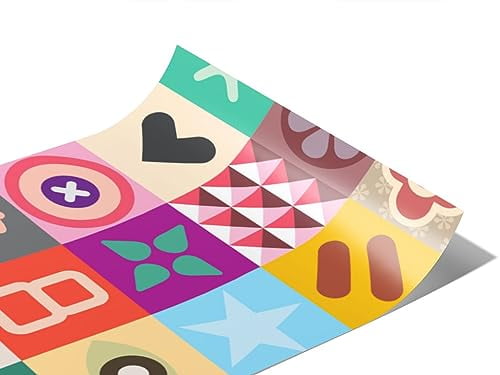 Rwraps Multicolored Mosaic Alphabet Soup Gloss Vinyl Film Wrap 59in x ...