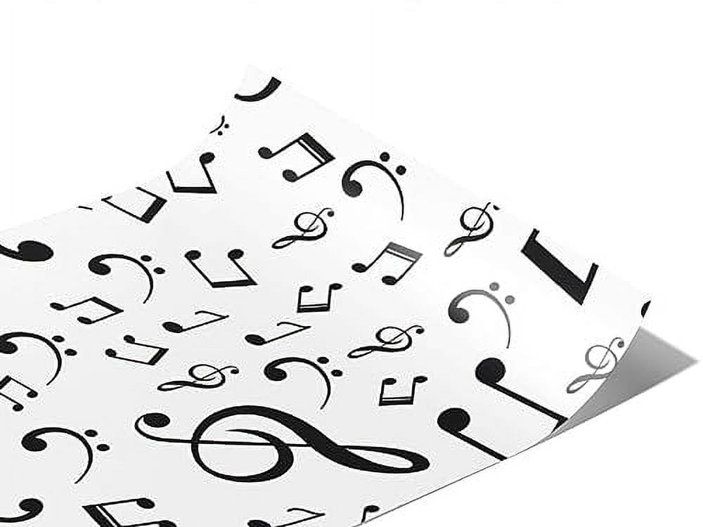 Rwraps Music Classic Notes Matte Vinyl Film Wrap 59in x 4ft Vinyl ...