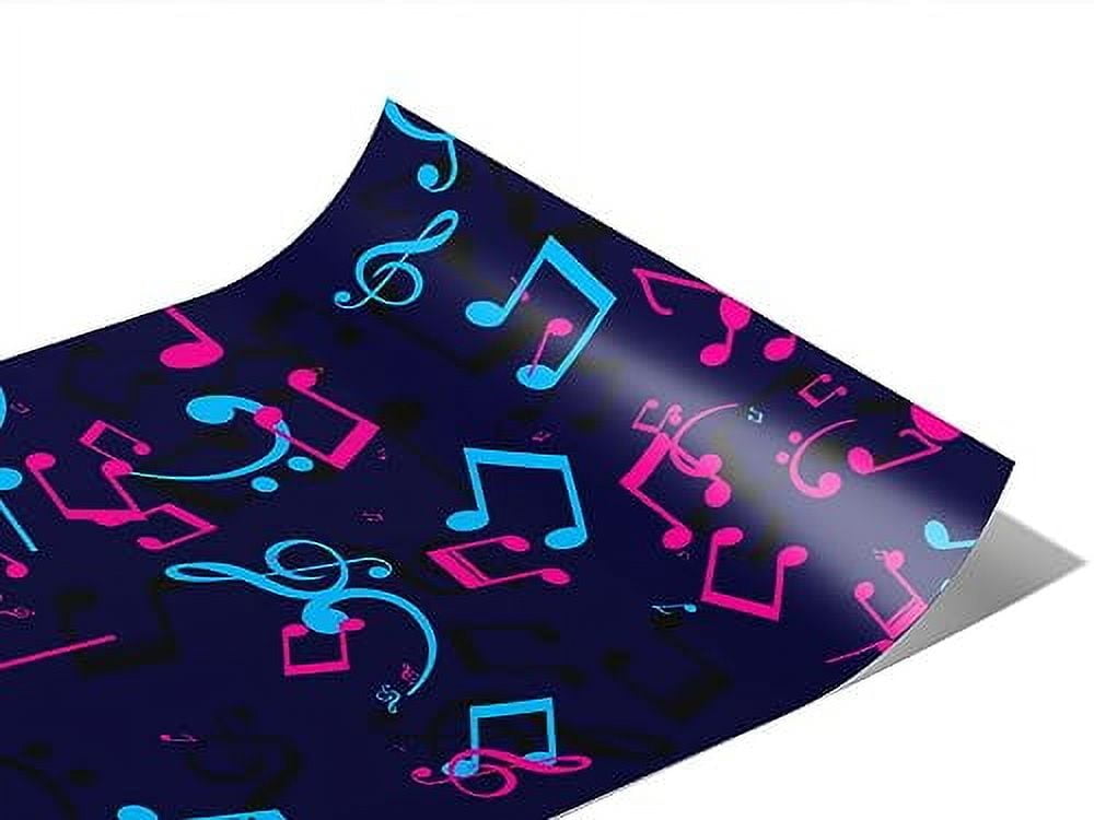 Rwraps Music Electric Notes Gloss Vinyl Film Wrap 59in x 5ft Vinyl ...