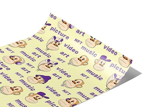Rwraps NFT Technology Focused Monkey Matte Vinyl Film Wrap 59in x 7ft ...