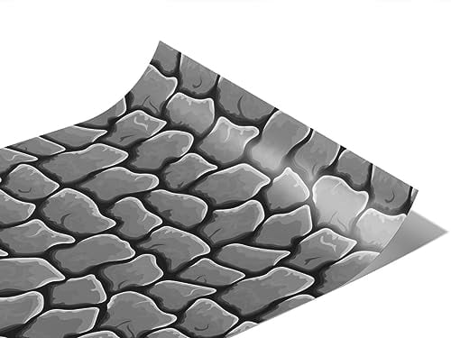 Rwraps Natural Cobblestone Grey Gloss Vinyl Film Wrap 59in x 8ft Vinyl ...