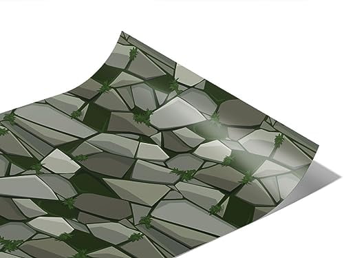 Rwraps Natural Cobblestone Ingrown Moss Gloss Vinyl Film Wrap 59in x ...