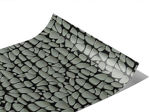 Rwraps Natural Cobblestone Midnight Street Gloss Vinyl Film Wrap 59in x ...
