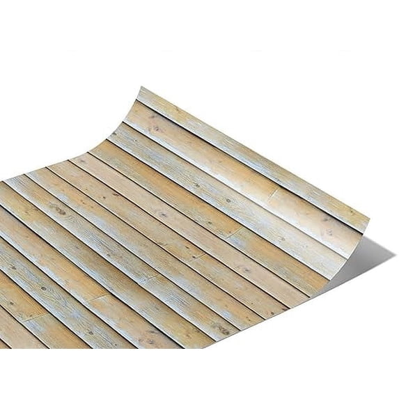 Rwraps Natural Horizontal Wood Plank Whitewash Matte Vinyl Film Wrap ...