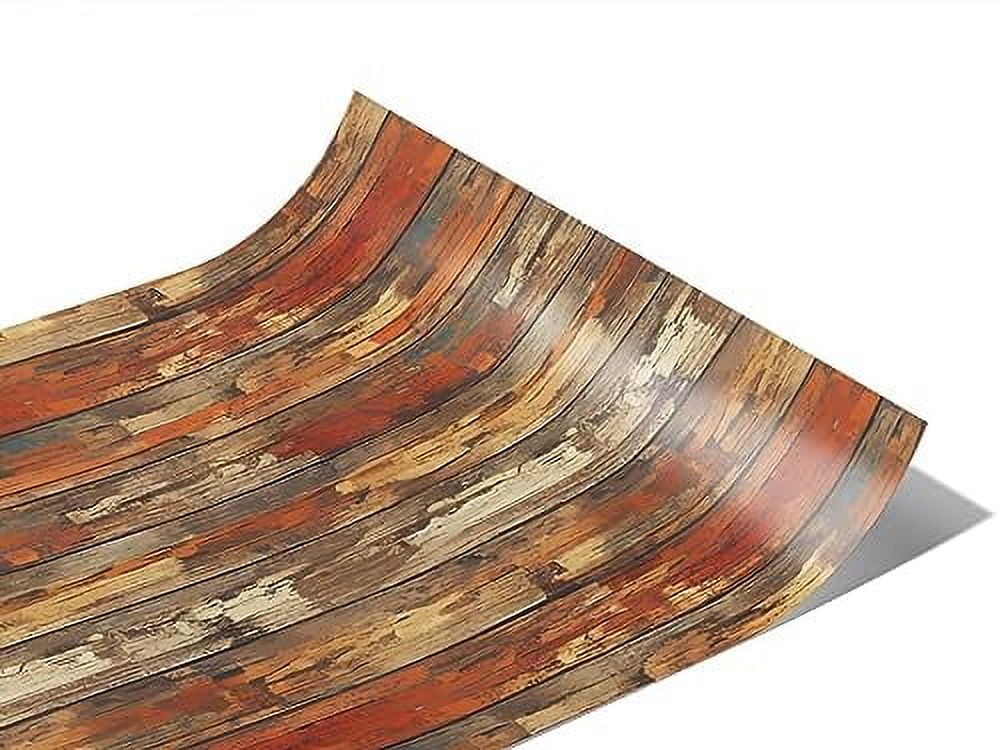 Rwraps Natural Vertical Wood Plank Distressed Cognac Gloss Vinyl Film ...