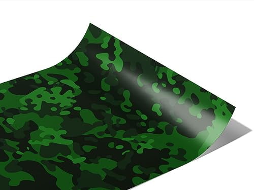 Rwraps Neon Camouflage Forest Flecktarn Gloss Vinyl Film Wrap 59in x ...