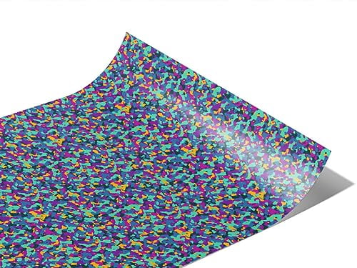 Rwraps Neon Camouflage Purple Shower Matte Vinyl Film Wrap 59in x 14ft ...