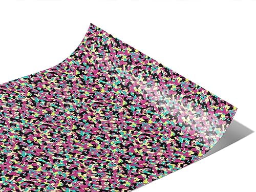 Rwraps Neon Camouflage Rainbow Buckshot Matte Vinyl Film Wrap 59in x ...