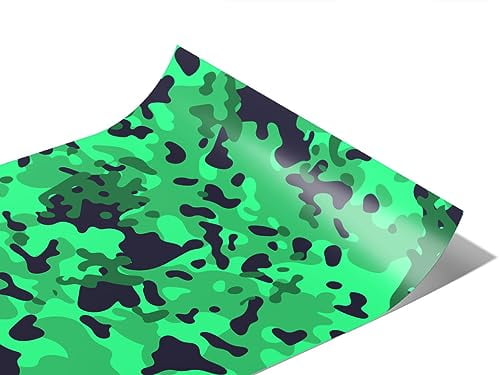 Rwraps Neon Camouflage Seafoam Disrupter Gloss Vinyl Film Wrap 59in x ...