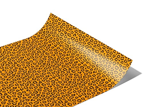 Rwraps Orange Leopard Matte Vinyl Film Wrap 59in x 12ft Vinyl Vehicle ...