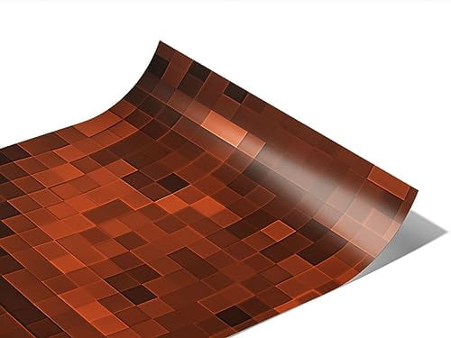 Rwraps Orange Pixel Mango Tango Matte Vinyl Film Wrap 59in x 17ft Vinyl ...