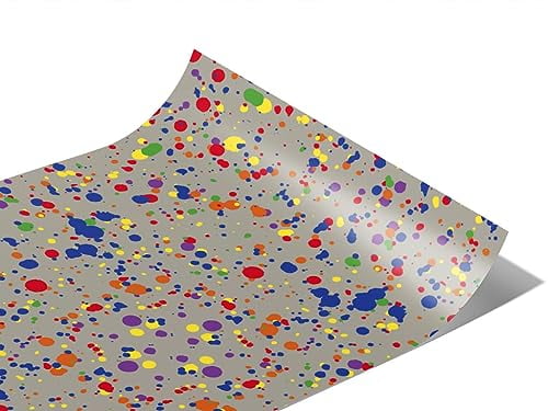 Rwraps Paint Splatter Candy Darling Gloss Vinyl Film Wrap 59in x 1ft ...