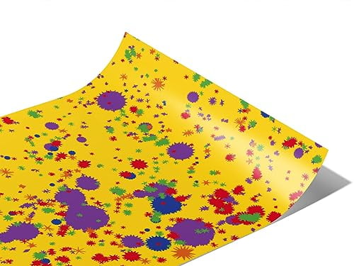 Rwraps Paint Splatter Colorful Classroom Gloss Vinyl Film Wrap 59in x ...