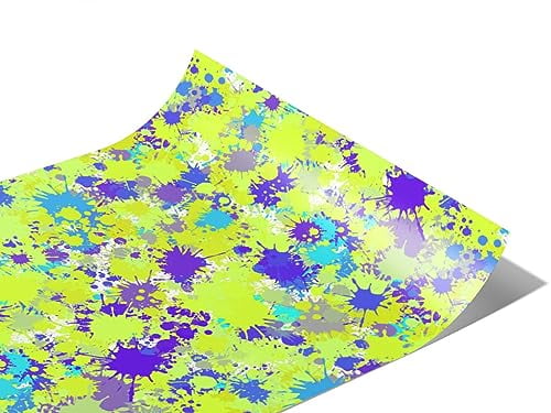 Rwraps Paint Splatter Electric Avenue Matte Vinyl Film Wrap 59in x 21ft ...