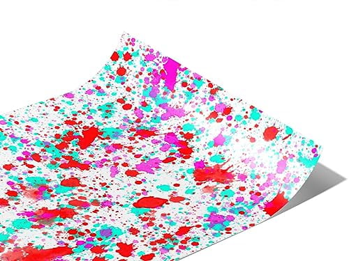 Rwraps Paint Splatter Happy Valentine Matte Vinyl Film Wrap 59in x 7ft ...
