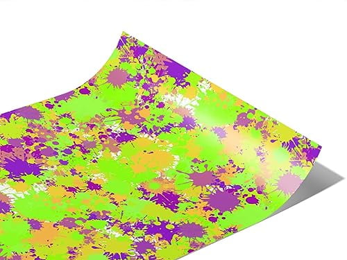Rwraps Paint Splatter Melting Together Matte Vinyl Film Wrap 59in x 6ft ...