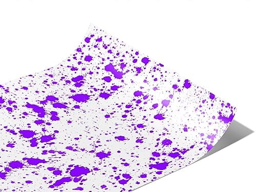 Rwraps Paint Splatter Purple Overload Matte Vinyl Film Wrap 59in x 7ft ...