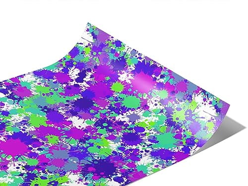 Rwraps Paint Splatter Rebel Yell Matte Vinyl Film Wrap 59in x 7ft Vinyl ...