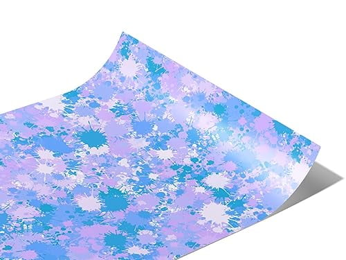 Rwraps Paint Splatter Sharp Ozone Matte Vinyl Film Wrap 59in x 21ft ...