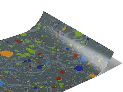 Rwraps Paint Splatter Strong Hand Matte Vinyl Film Wrap 59in x 4ft ...