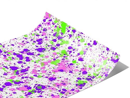 Rwraps Paint Splatter Such Fun Matte Vinyl Film Wrap 59in x 7ft Vinyl ...