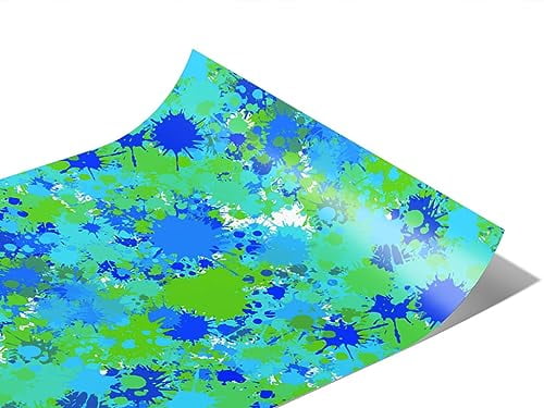 Rwraps Paint Splatter Water Me Matte Vinyl Film Wrap 59in x 4ft Vinyl ...