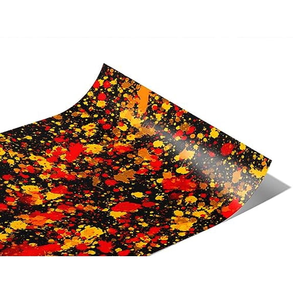 Rwraps Paint Splatter Wet Leaves Gloss Vinyl Film Wrap 59in x 10ft ...