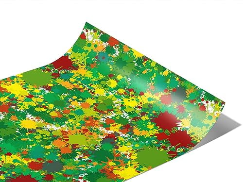 Rwraps Paint Splatter Wild Life Gloss Vinyl Film Wrap 59in x 5ft Vinyl ...