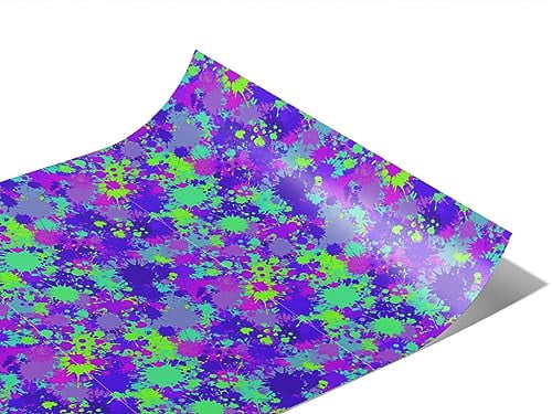 Rwraps Paint Splatter Wild Ride Gloss Vinyl Film Wrap 59in x 21ft Vinyl ...