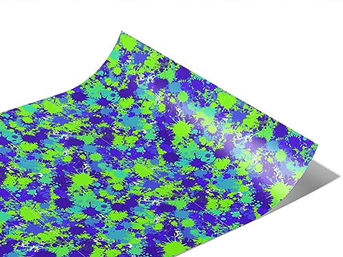 Rwraps Paint Splatter to Funkytown Matte Vinyl Film Wrap 59in x 18ft ...