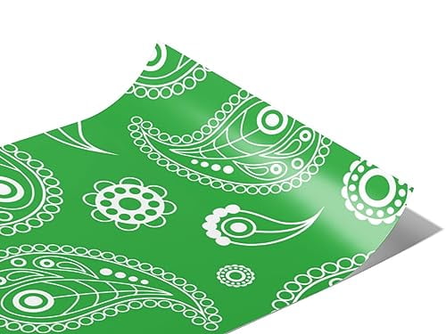 Rwraps Paisley Gallant Green Matte Vinyl Film Wrap 59in x 20ft Vinyl ...