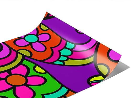 Rwraps Paisley Psychedelic Sixties Gloss Vinyl Film Wrap 59in x 24ft ...