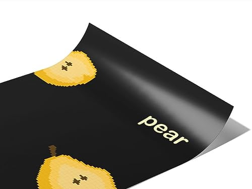 Rwraps Pear Pixel Pears Gloss Vinyl Film Wrap 59in x 28ft Vinyl Vehicle ...