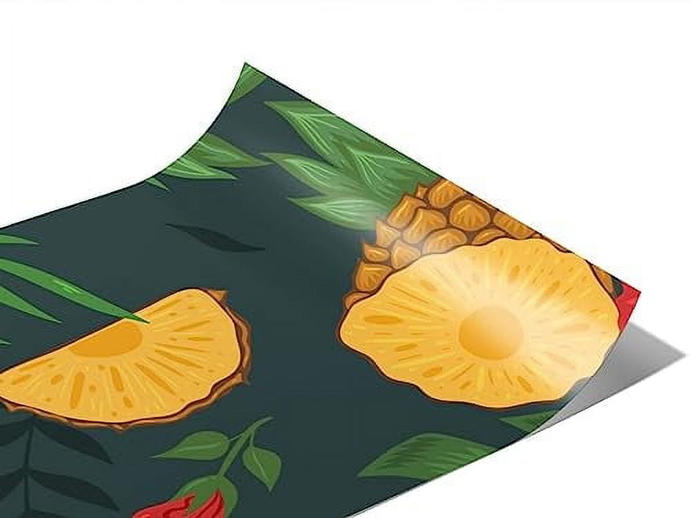 Rwraps Pineapple Abacaxi Slices Matte Vinyl Film Wrap 59in x 7ft Vinyl ...