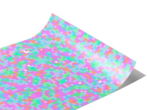 Rwraps Pink Pixel River Salmon Gloss Vinyl Film Wrap 59in x 27ft Vinyl ...