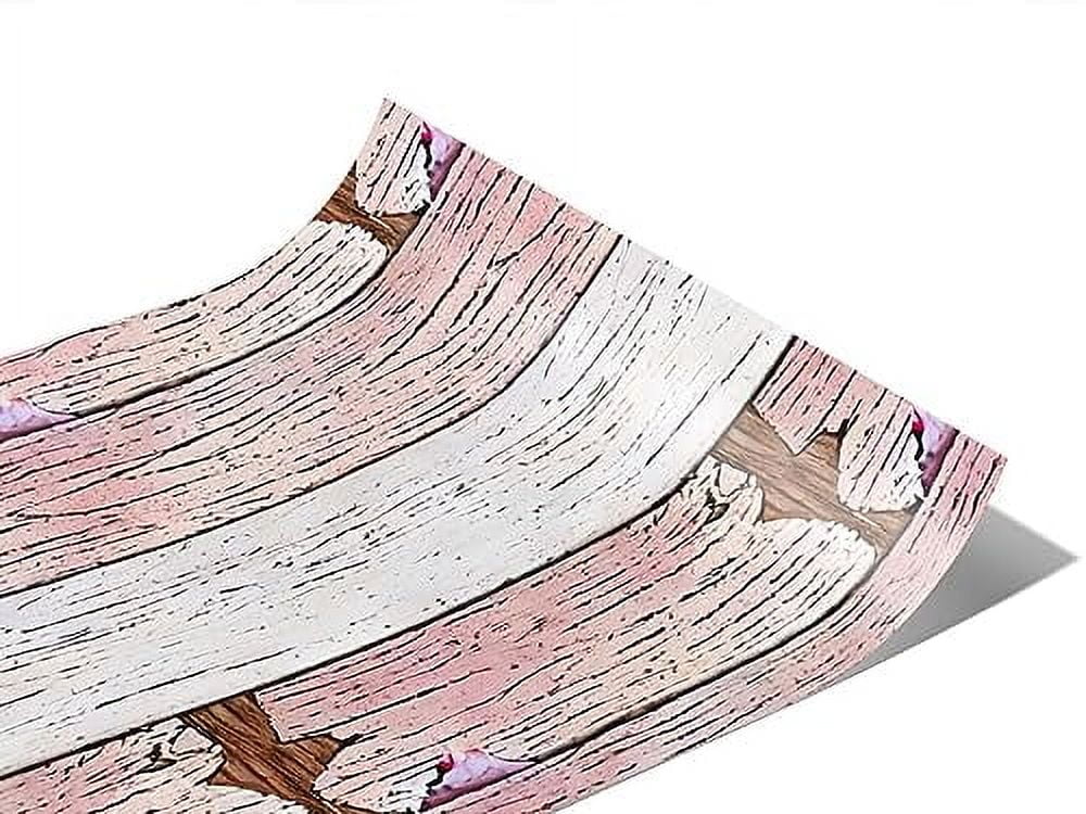 Rwraps Pink Wood Plank Distressed Blush Gloss Vinyl Film Wrap 59in x ...
