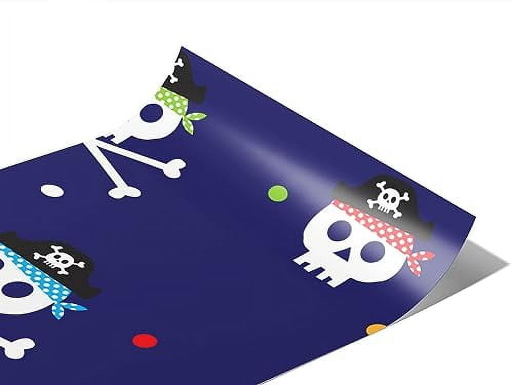 Rwraps Pirate Jolly Roger Gloss Vinyl Film Wrap 59in x 19ft Vinyl ...