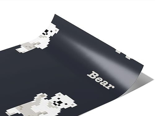 Rwraps Polar Bear Arctic Pixels Gloss Vinyl Film Wrap 59in x 1ft Vinyl ...
