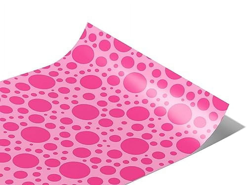 Rwraps Polka Dot Barbie Pink Matte Vinyl Film Wrap 59in x 9ft Vinyl ...