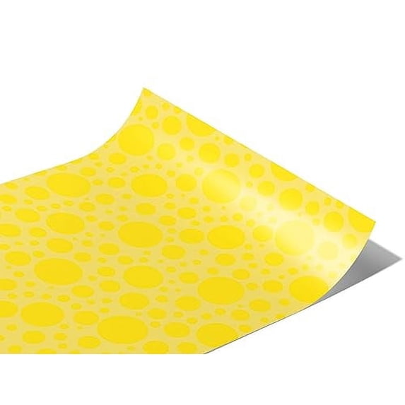 Rwraps Polka Dot Corn Yellow Matte Vinyl Film Wrap 59in x 19ft Vinyl ...
