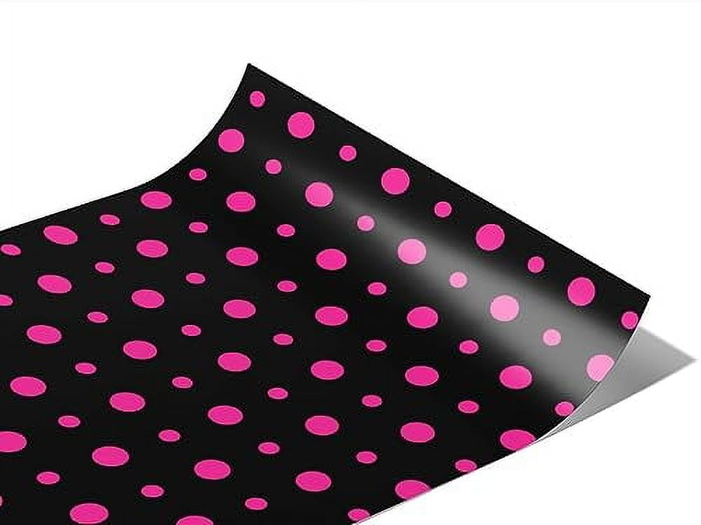 Rwraps Polka Dot Fierce Fuchsia Gloss Vinyl Film Wrap 59in x 28ft Vinyl ...