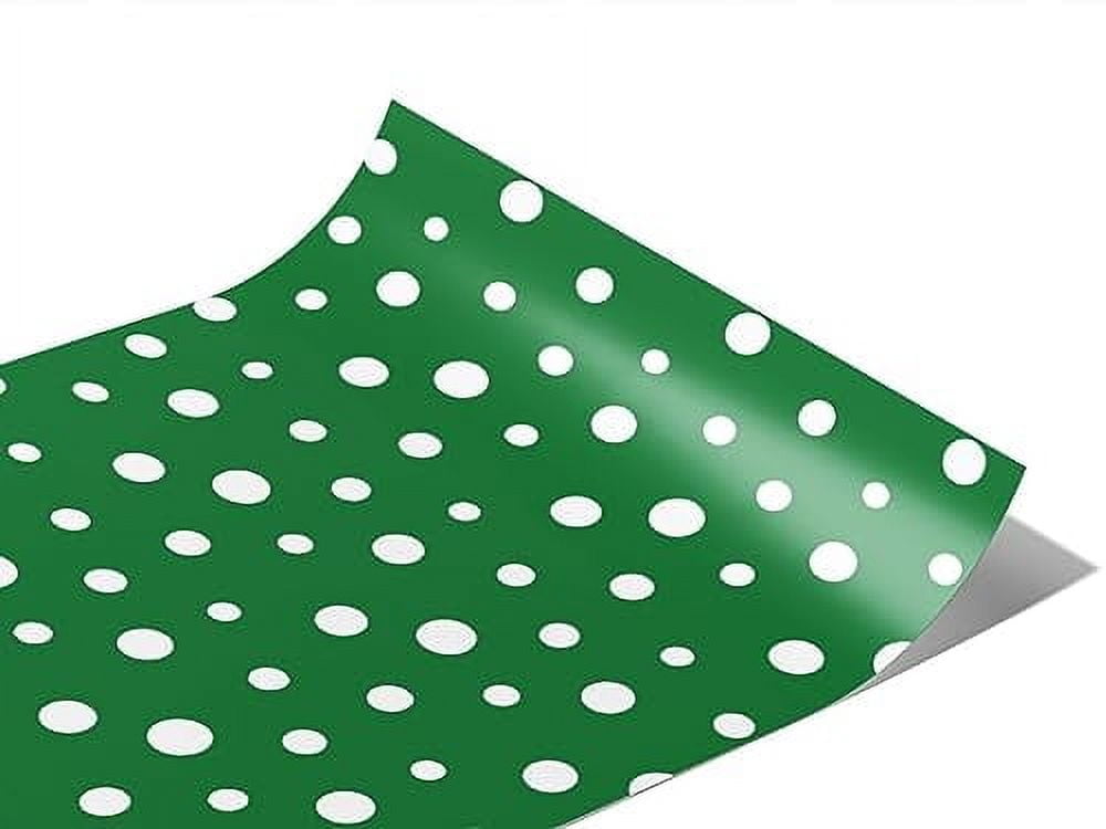 Rwraps Polka Dot Hunter Green Matte Vinyl Film Wrap 59in x 25ft Vinyl ...