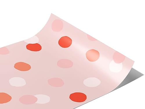 Rwraps Polka Dot Valentine Confetti Gloss Vinyl Film Wrap 59in x 13ft ...