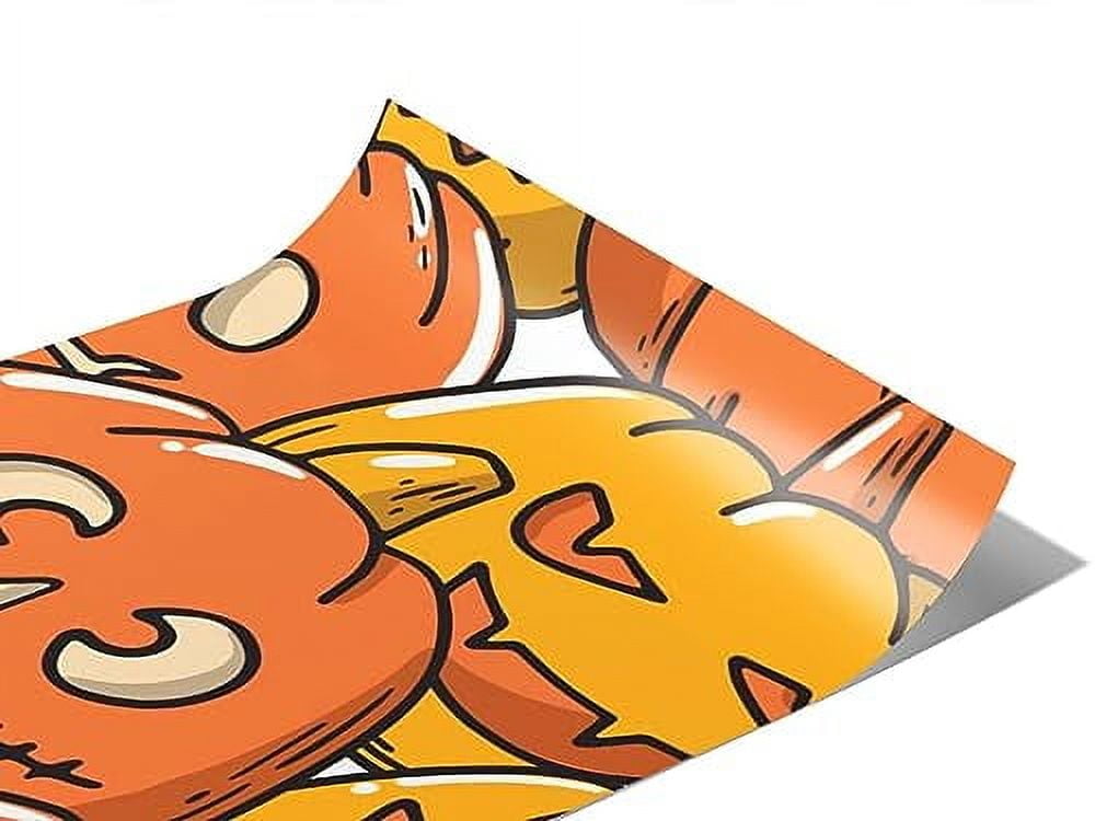 Rwraps Pumpkin Orange Frenzy Gloss Vinyl Film Wrap 59in x 5ft Vinyl ...